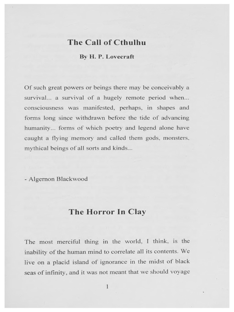 Call of Cthulhu | PDF
