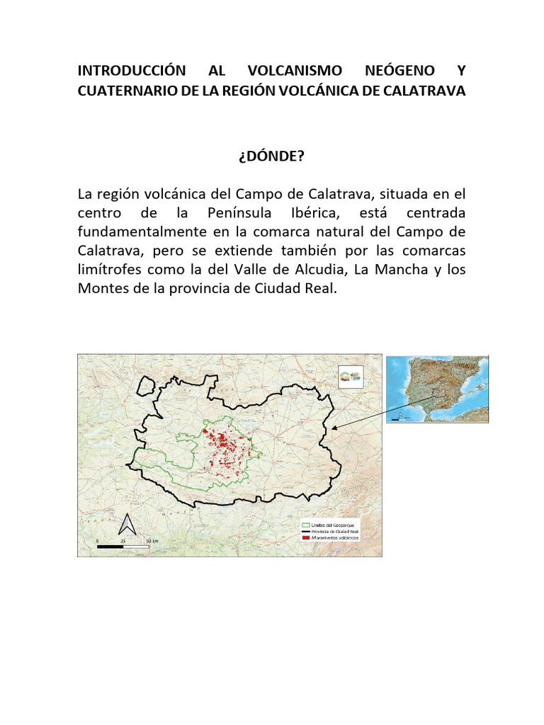 Volcanismo Neógeno y Cuaternario en Calatrava | PDF | Volcán | Roca ...