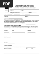 WSU Assignment Cover Sheet | PDF