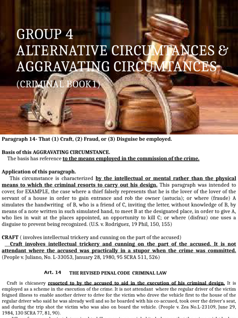 Aggravating Circumstances in Crimes | PDF | Assault | Crimes