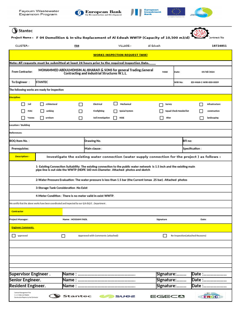 F02-FWWEP-WABAG-ACC - Wir 0087 - HW - RC. Form Works - Inlet ...