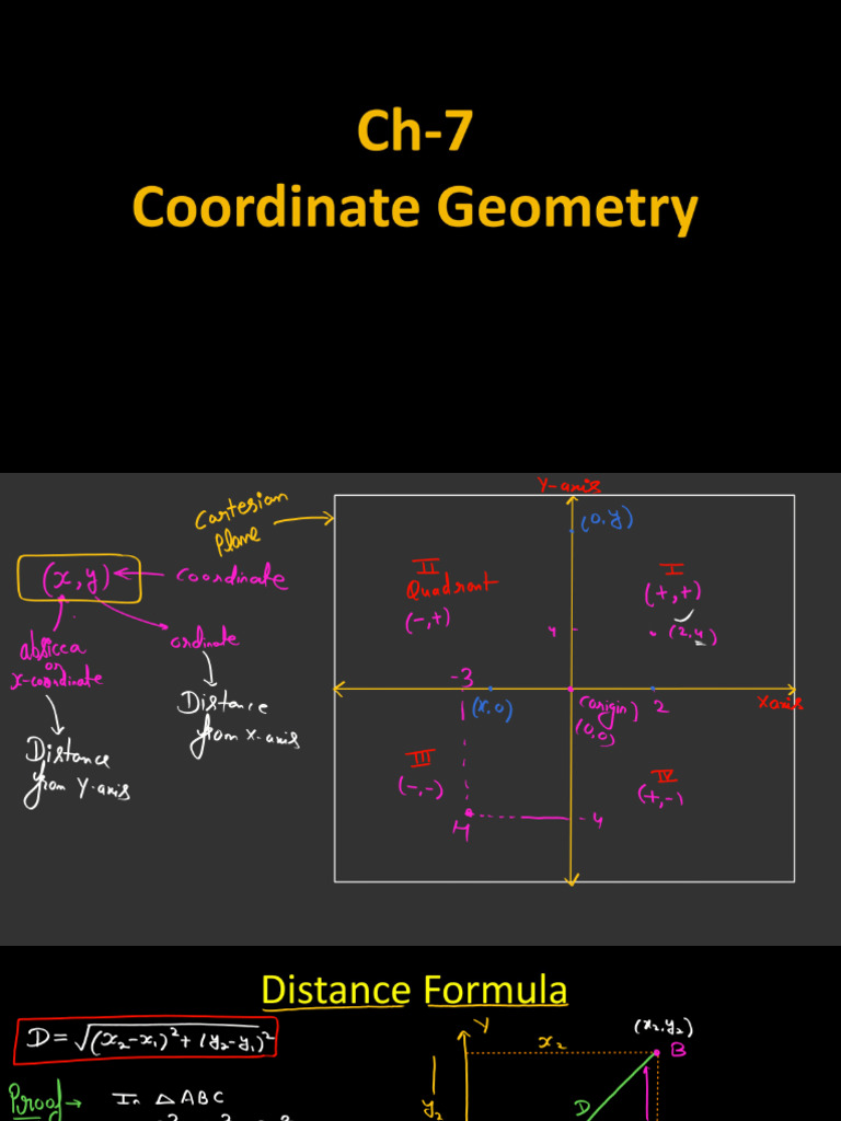 Ch-7 Coordinate Geometry Complete CH | PDF