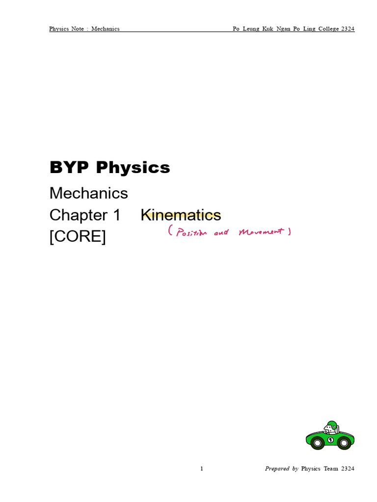 Kinematics Overview for IB Physics | PDF | Acceleration | Velocity