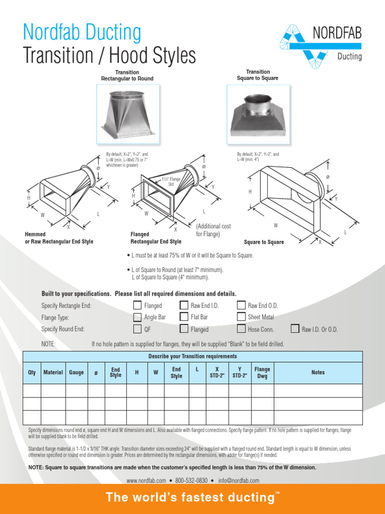Nordfab Transitions and Hoods-Fillable-Form | PDF | Rectangle