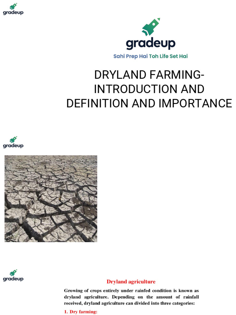 Definition and Importance of Dry Farming | PDF