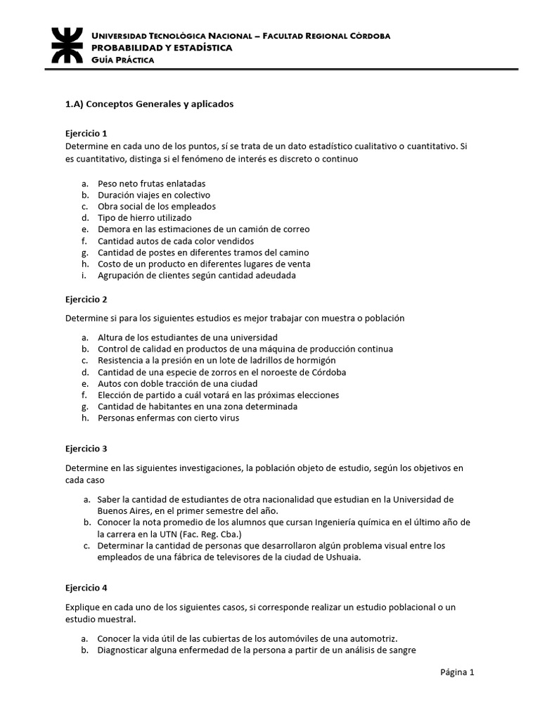 Guia Practica | PDF | Media | Mediana