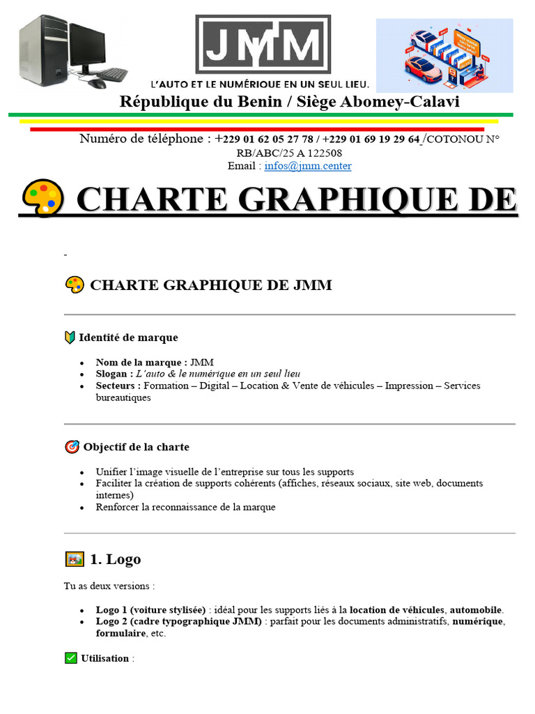 Charte graphique de JMM | PDF | Logos | Police d'écriture