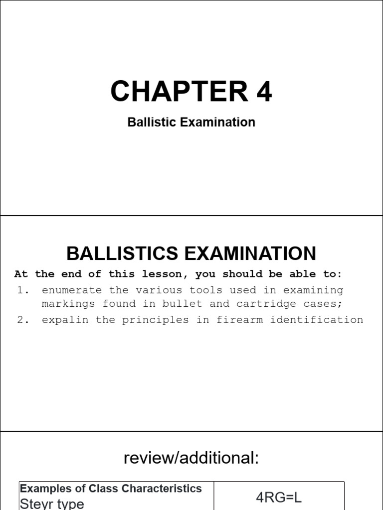 Forensic Ballistic Chapter 4 Tool Mark Analysis and Examination | PDF | Bullet | Gun Barrel
