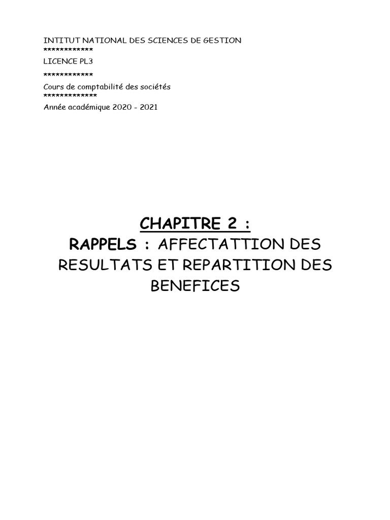 Réserve statutaire en comptabilité | PDF | Action (Finance) | Dividende