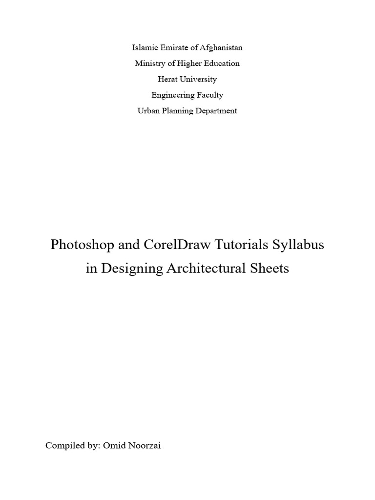 Photoshop and CorelDraw Teaching Syllabus | PDF | Adobe Photoshop | Drawing