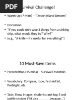 Desert Island Survival Activity Guide | PDF