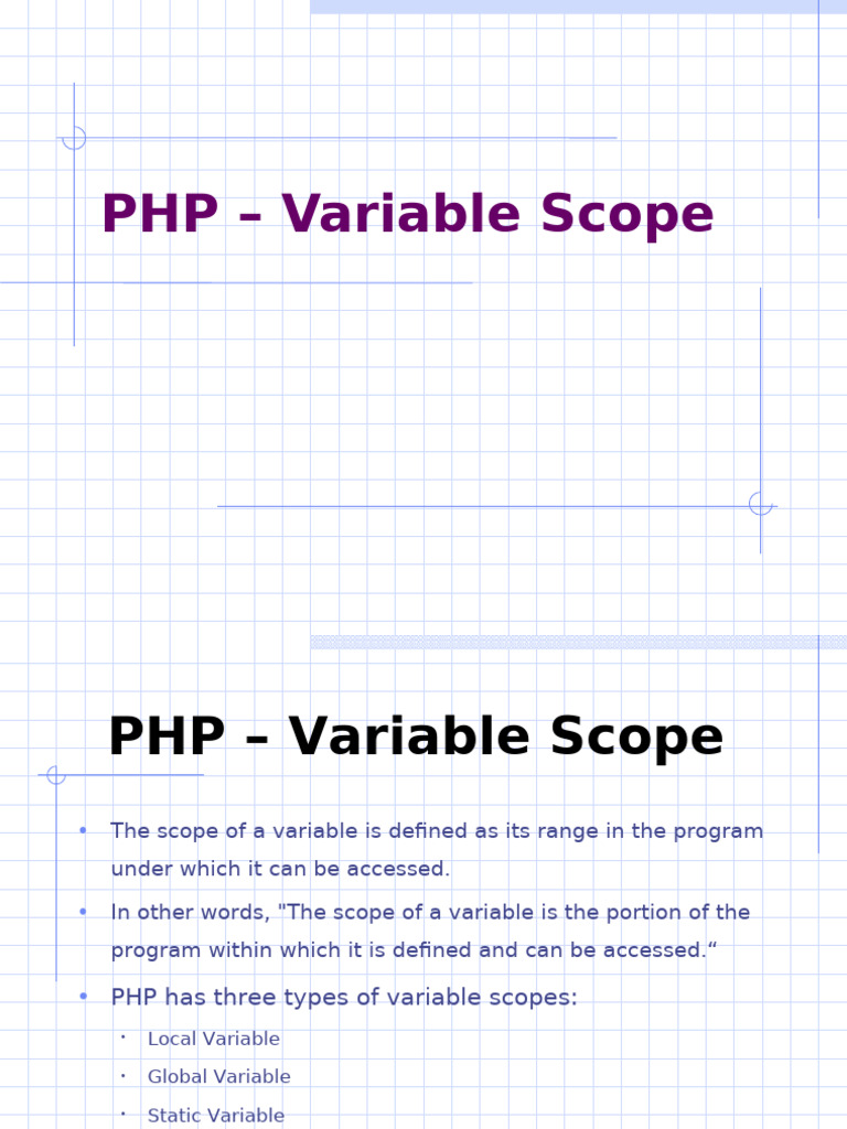 PHP Variable Scope | PDF