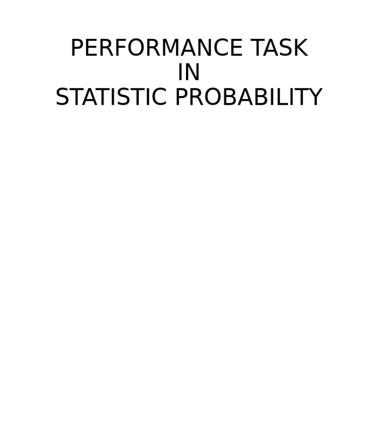 Performance Task | PDF
