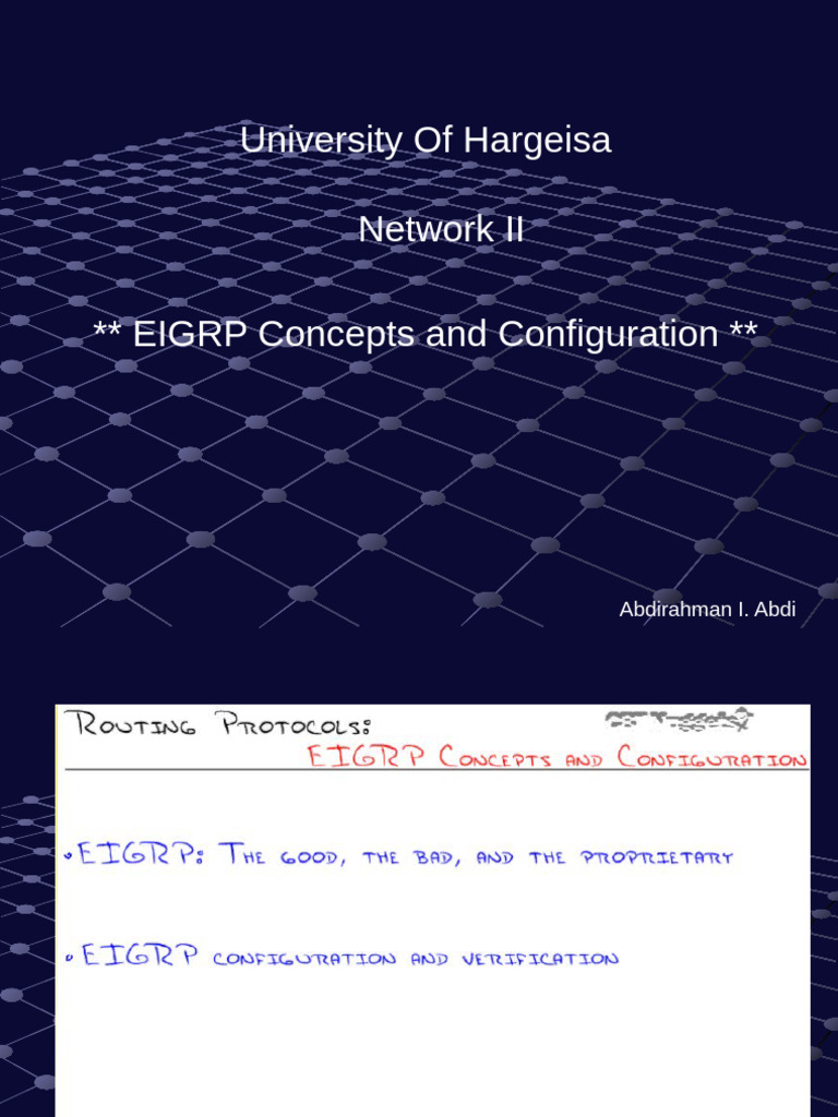 8 Network II - EIGRP Concepts and Configuration | PDF