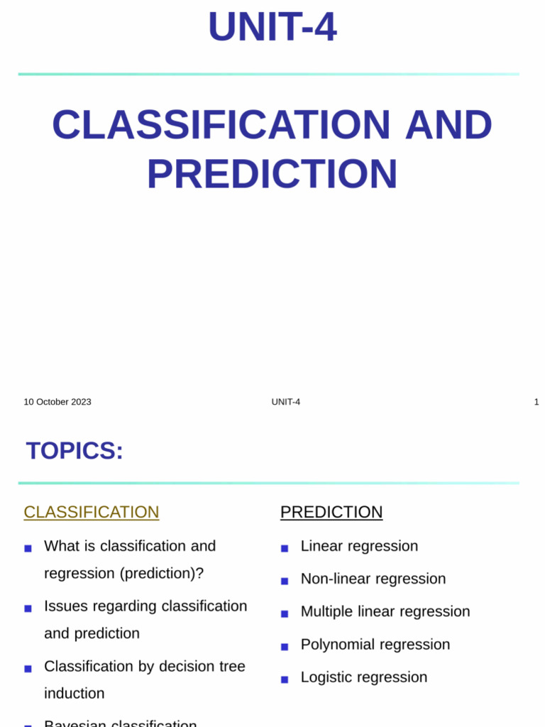 Chapter4 Classification Prediction | PDF
