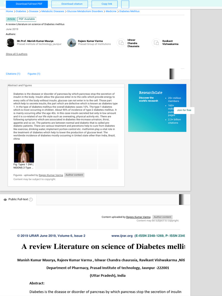 Overview of Diabetes Mellitus Types | PDF | Diabetes | Hyperglycemia