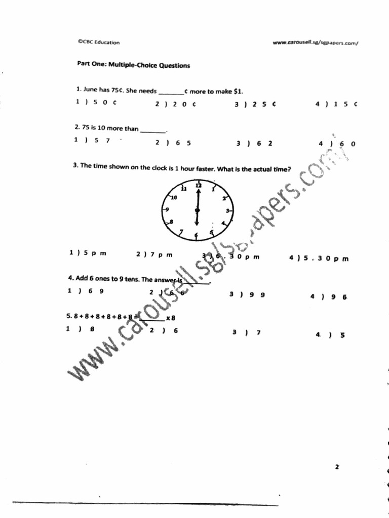 Aeis Math Primary 2 | PDF