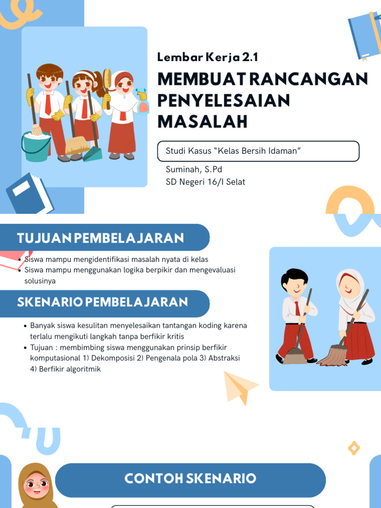 LK 2.1 Membuat Rancangan Penyelesaian Masalah-SUMINAH | PDF
