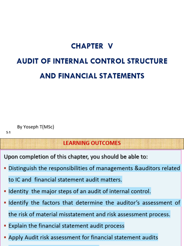 Auditing-I Chap V Edited | PDF | Internal Control | Audit
