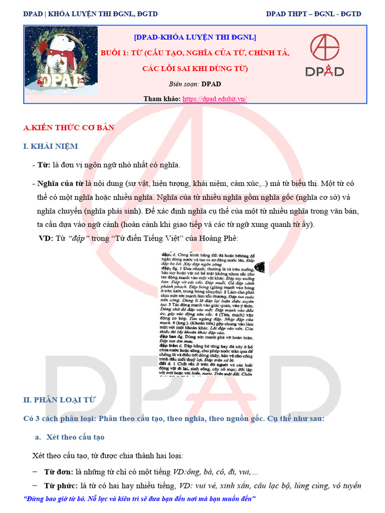 File Hs Buoi 1 Chuyen de 1 Tu | PDF