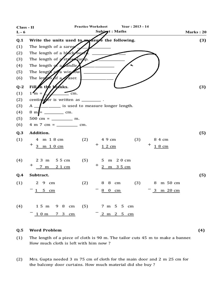 CBSE Class 2 Maths Practice Worksheets | PDF