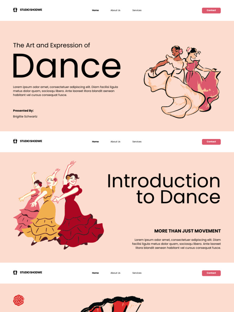 Beige and Red Illustrative Dance Presentation - 20250729 - 214020 ...