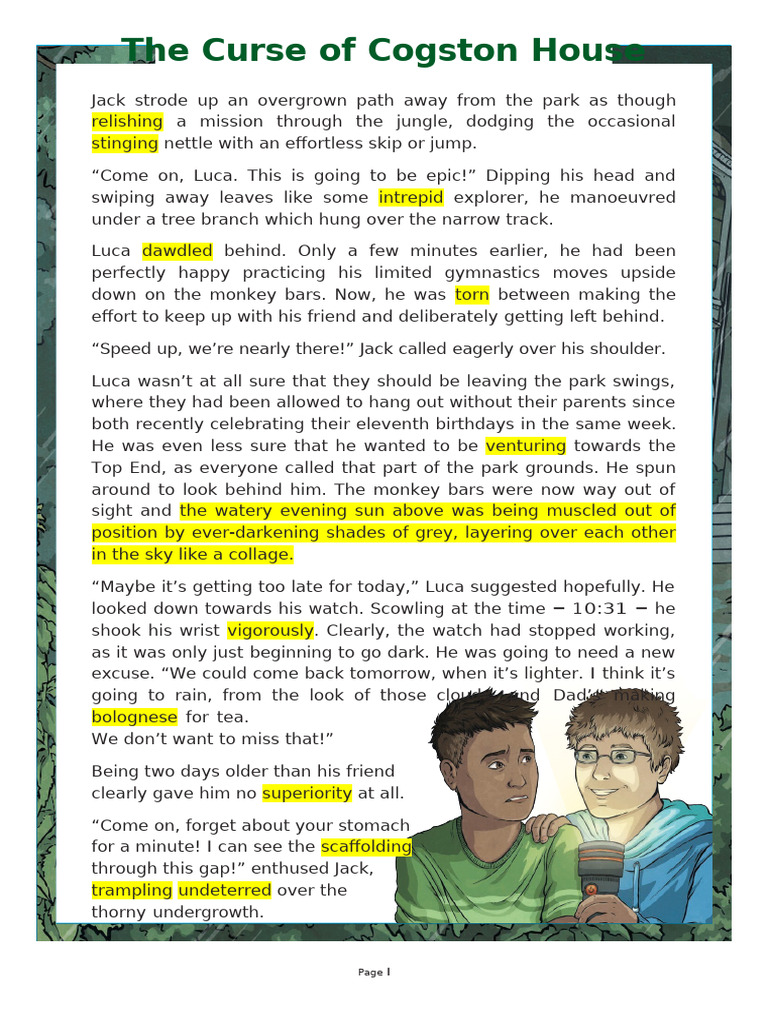 Session 7 Horror Comprehension | PDF