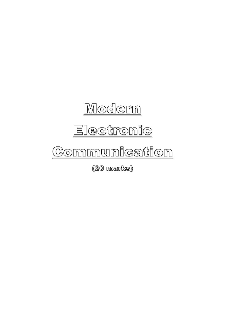5) Modern Electronics Communication | PDF | Frequency Modulation | Radio