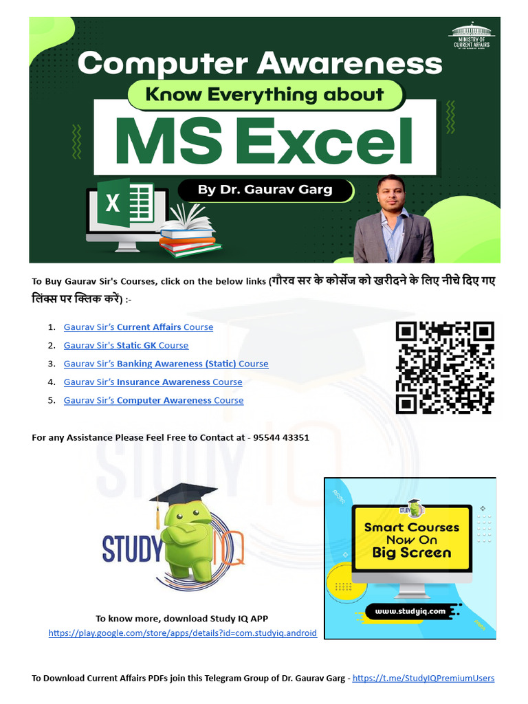 Everything About MS Excel 1685697486 | PDF | Microsoft Excel | Visual Basic For Applications