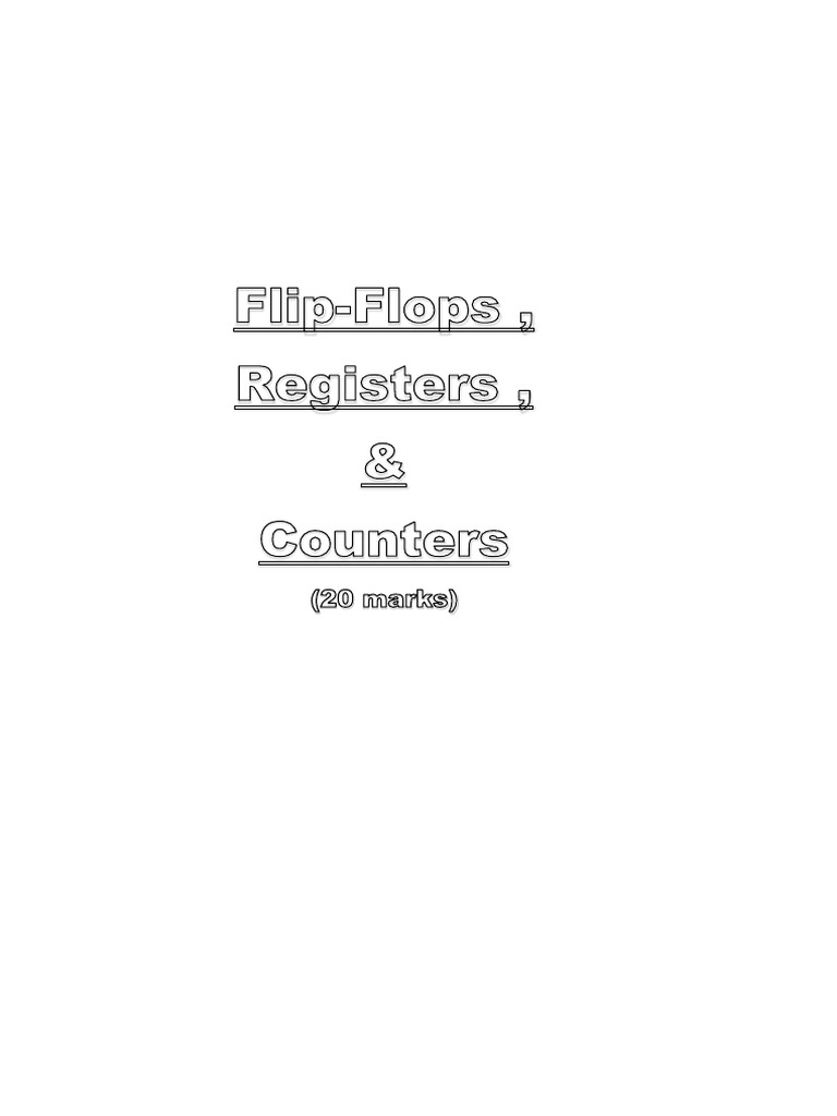 5) Flip Flop, Register and Counters | PDF | Electrical Circuits | Electronic Circuits