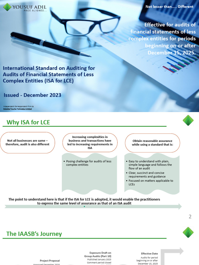 Presentation On ISA For LCE | PDF | Audit | Auditor's Report