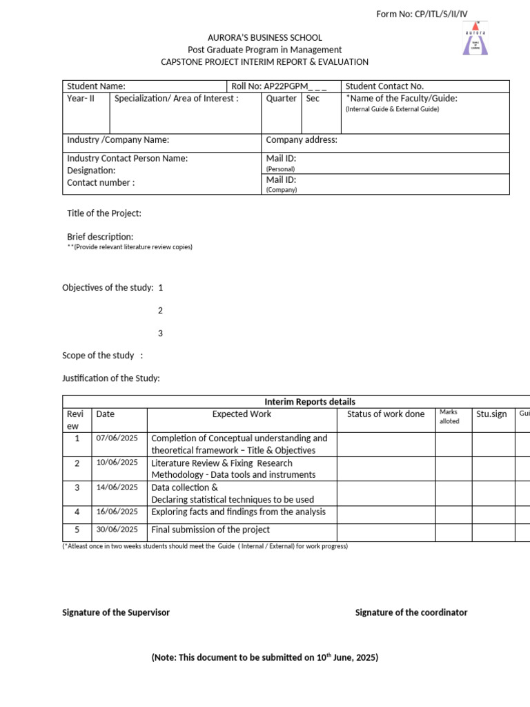 Interim Report Evaluation - Abstract | PDF | Methodology