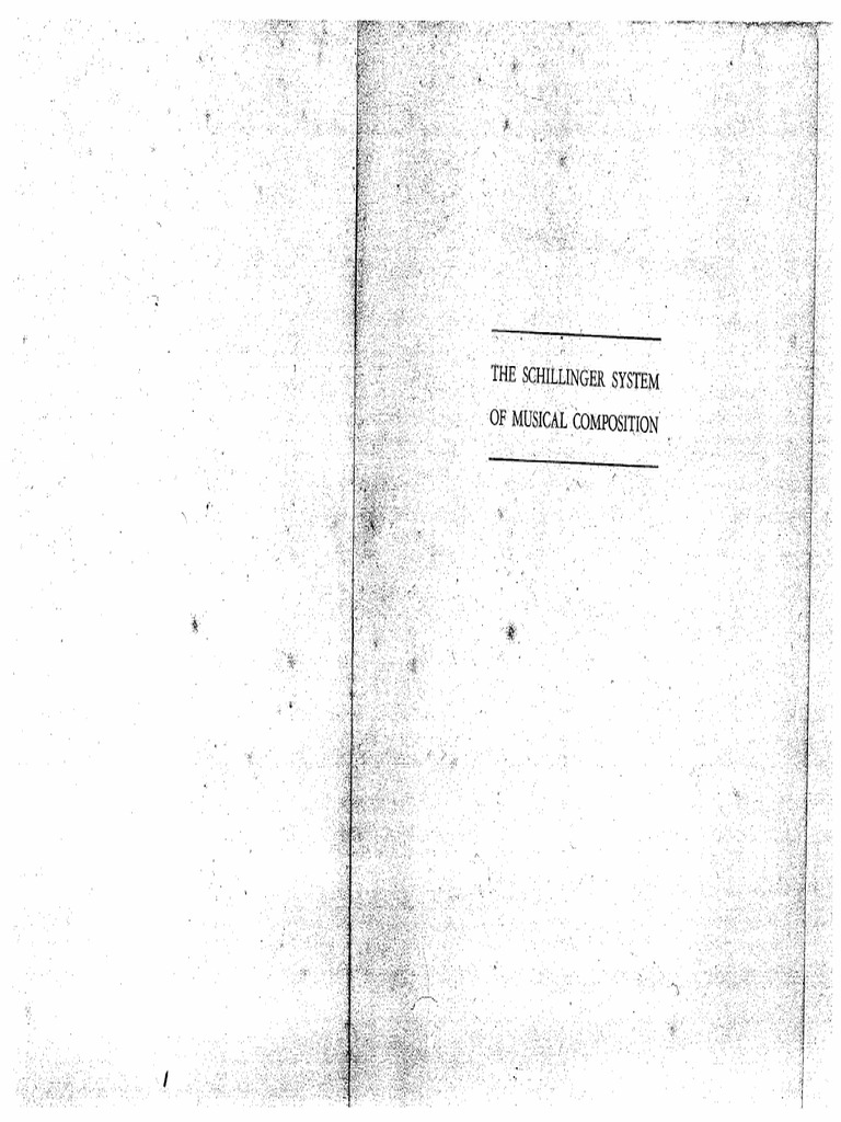Schillinger System of Musical Composition Book I | PDF