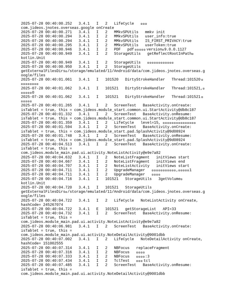 App Lifecycle and Storage Logs | PDF | Imaging | Computer Vision