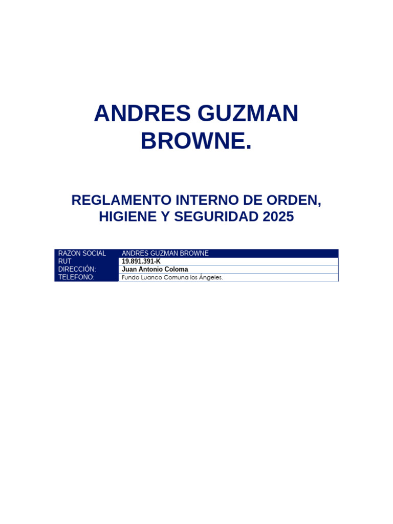 NUEVO RIOHS 2025 (Mod-Decreto 44) (Ley Karin) | PDF | Riesgo | Tiempo de trabajo