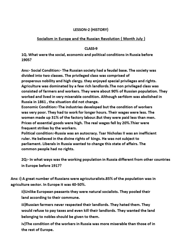 Ch-2 His NCERT Questions | PDF | Vladimir Lenin | Russian Empire