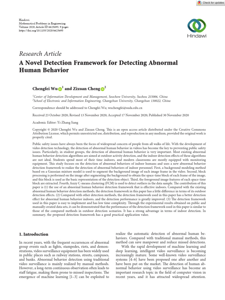 Mathematical Problems in Engineering - 2020 - Wu - A Novel Detection ...