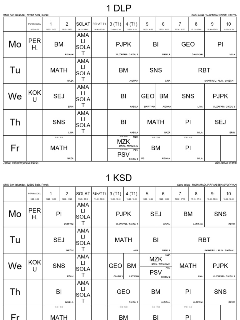 JW (2) Petang April 2024 (Kelas) | PDF