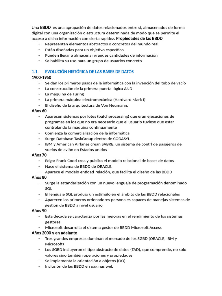 Itroducción A Las Bases de Datos (BBDD) | PDF | Bases de datos | Red de computadoras