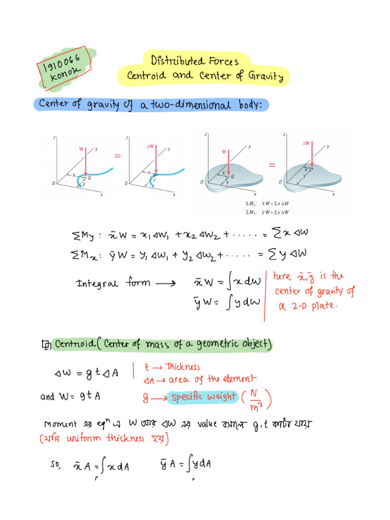 Centre of Gravity Explained | PDF | Geometric Measurement | Elementary ...