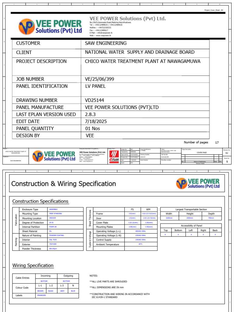 LV Panel R2 | PDF | Relay | Electrical Wiring