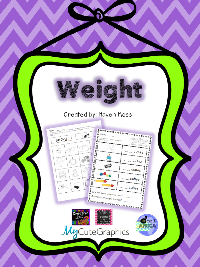 Weight Comparison Activity for Kids | PDF