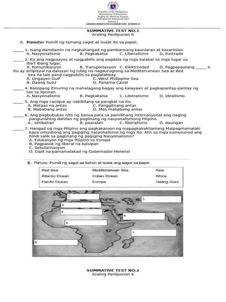 AP6 Q1 Summative | PDF