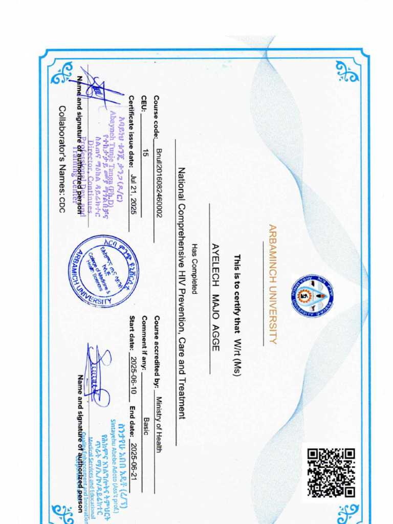 Ayelech Majo Agge (Hiv) | PDF