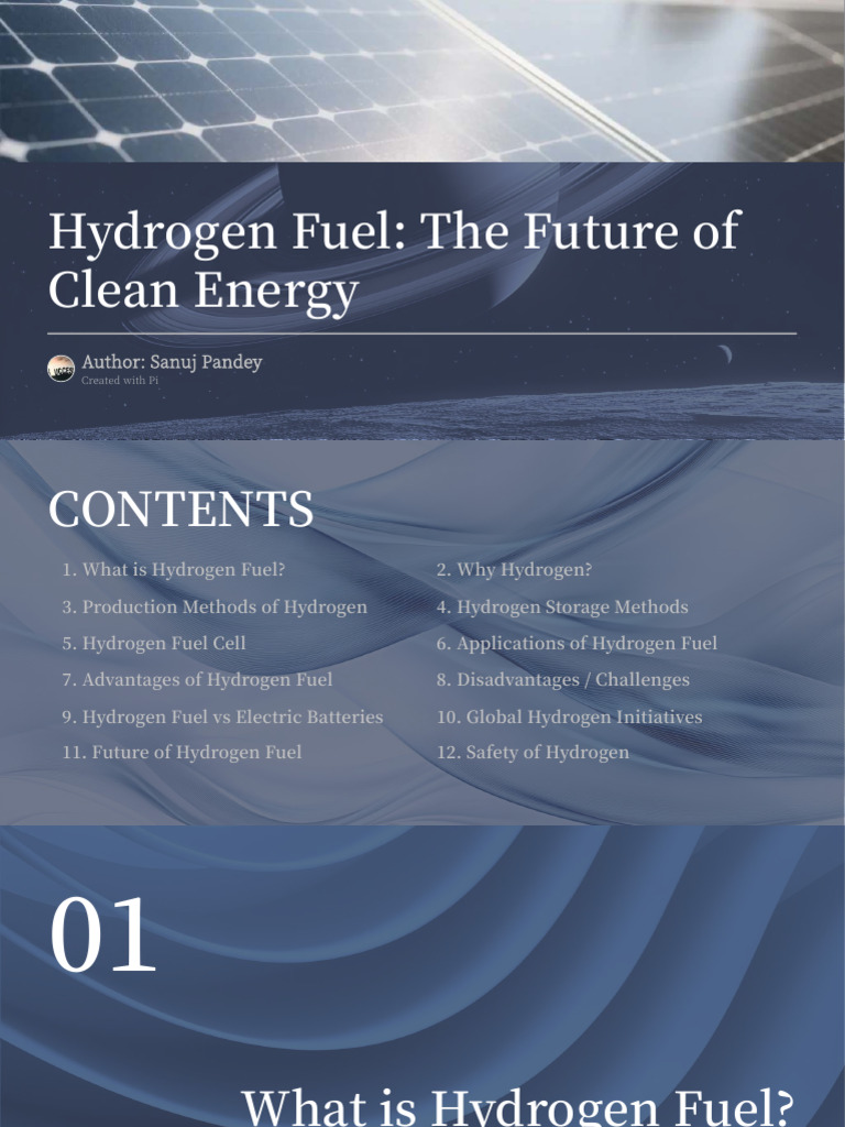Hydrogen Fuel: Clean Energy Insights | PDF | Fuel Cell | Hydrogen Economy