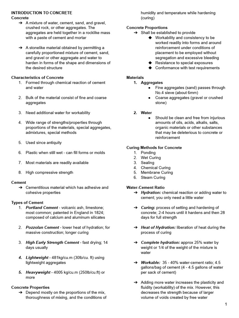 ARCH 173 Architectural Structures | PDF | Concrete | Structural Load