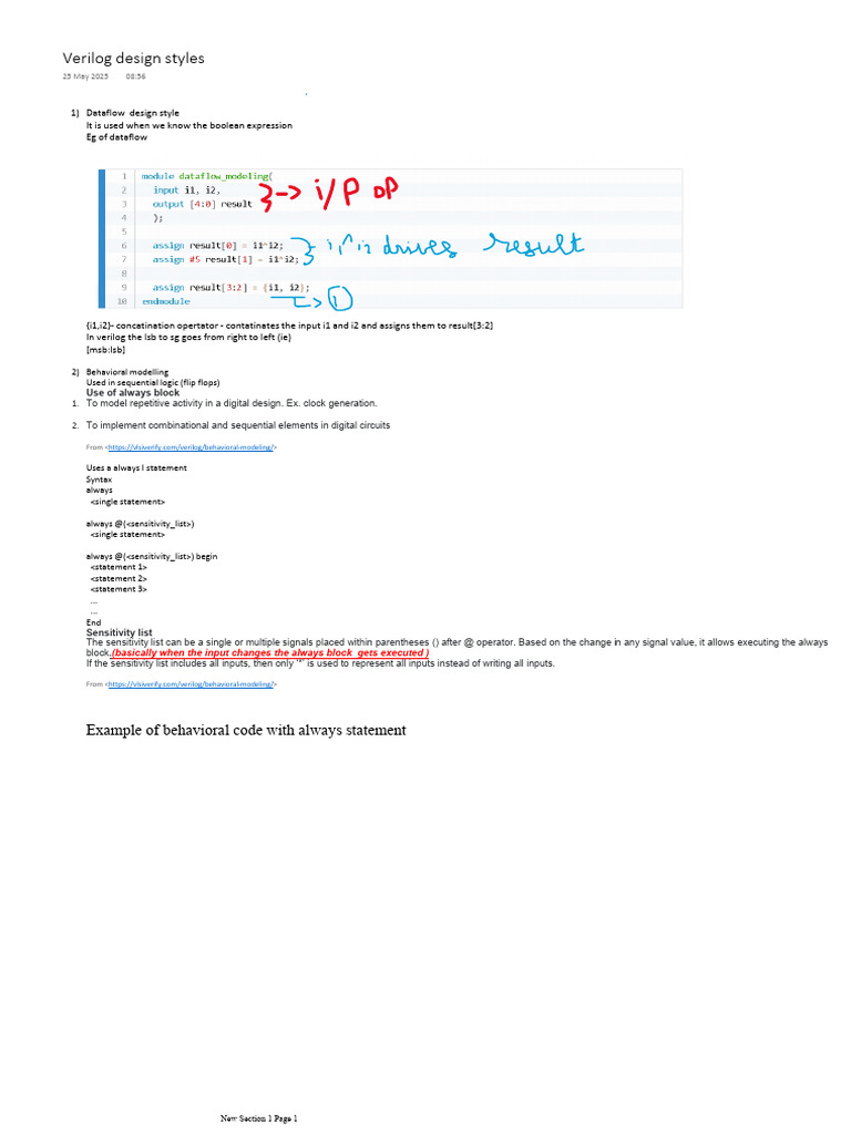 Verilog Design Styles | PDF | Software Engineering | Electronics