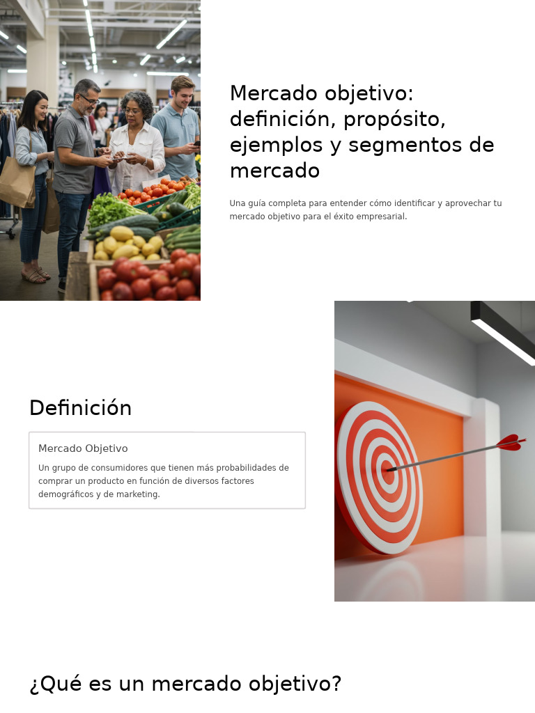 Definición y Ejemplos de Mercado Objetivo | PDF | Marketing | Mercado ...