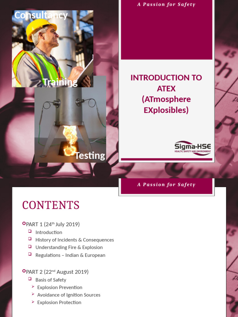 ATEX Safety Training and Consultancy Guide | PDF | Combustion | Explosion