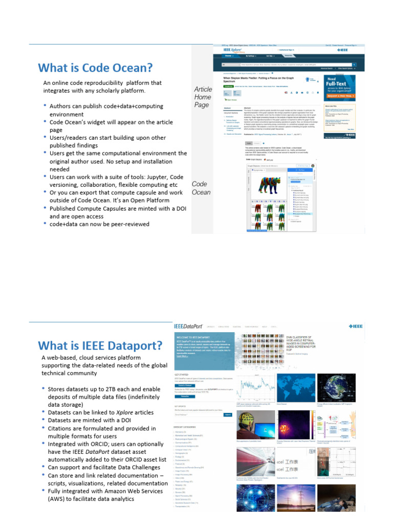 IEEE DataPort and Code Ocean | PDF